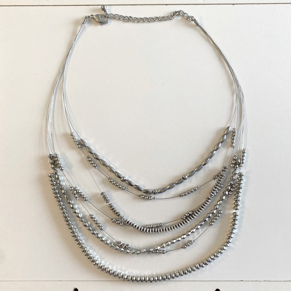 Jewelry | 51 Tiered Silver Necklace | Poshmark